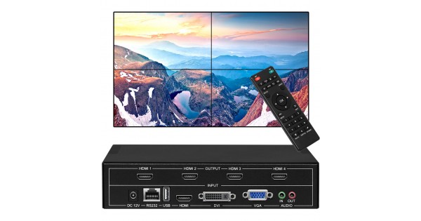 Επαγγελματικό 4 Channel Video Wall Controller Processor 2x2 4 TV ...