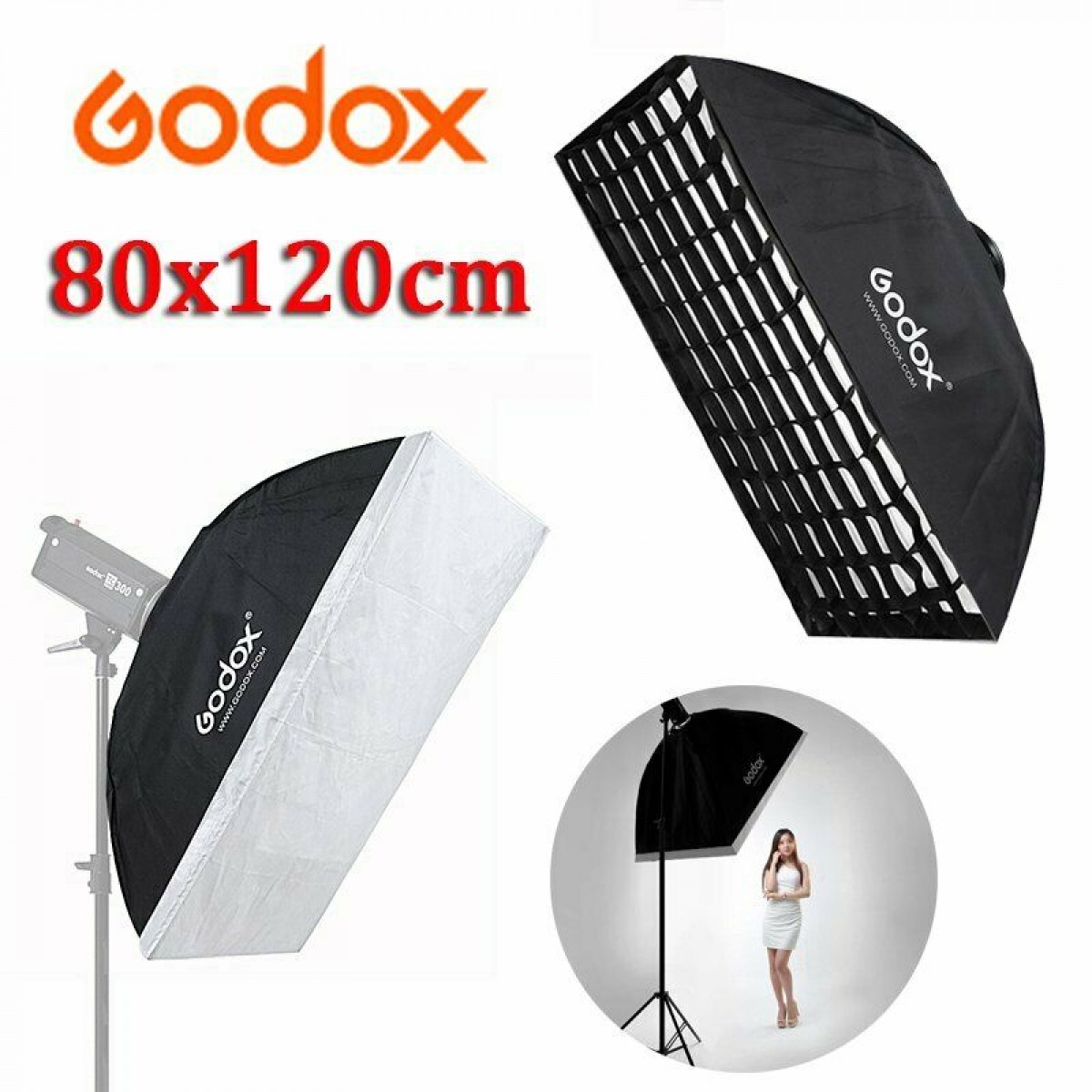 Godox Softbox 80x120cm με Bowens Mount και Grid SBFW80120