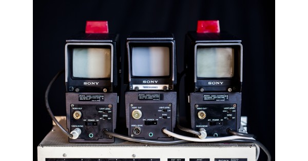 3 Video Vintage Cameras Sony AVC-3250 Vidicon w Special Effect Genera