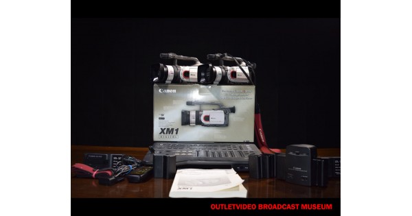 Dual Setup Vintage 3CCD Canon DM-XM1 Camcorders + Video Mixer