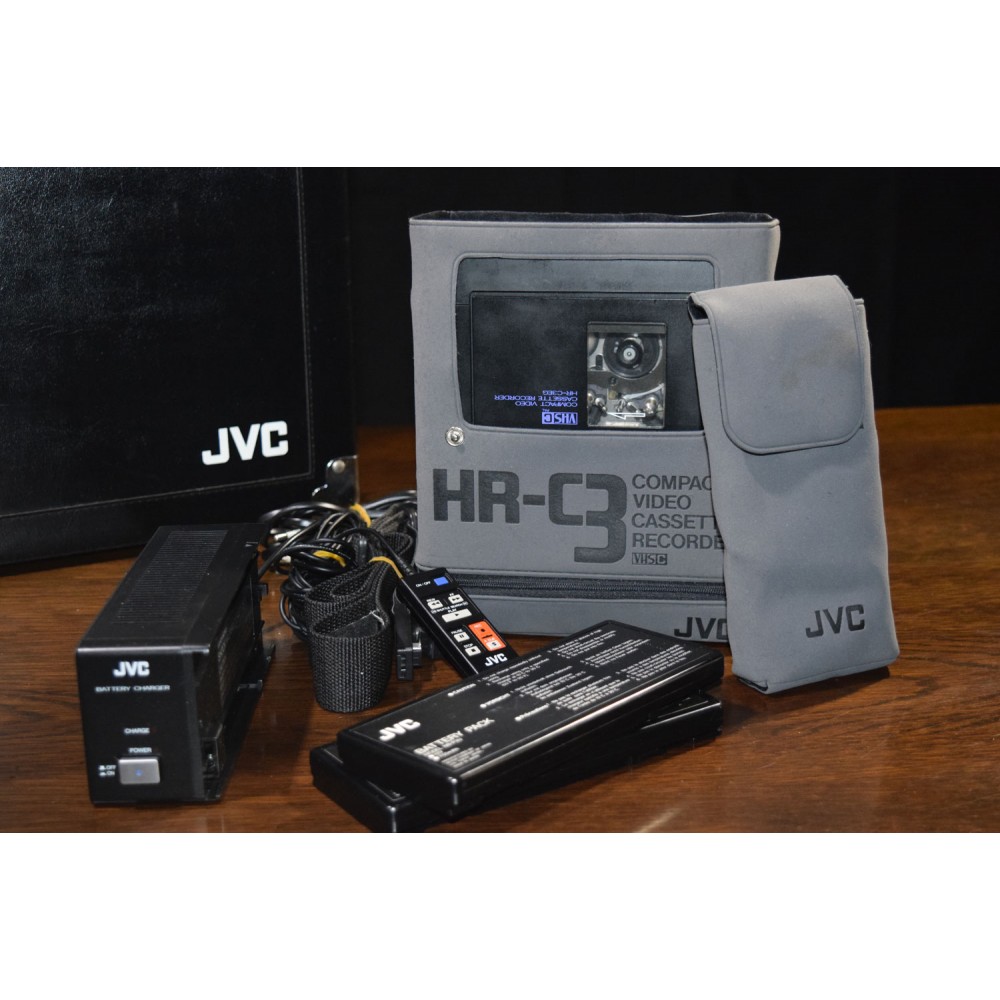 Vintage JVC Compact Video Camera System HR-C3/GZ-S3 + VHS Recorder (1982)