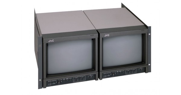 2 x JVC 10 inch SDI Monitor in rack (used)