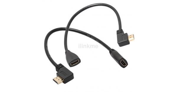 90 Degree UP Angle HDMI Male to HDMI Female Adapter