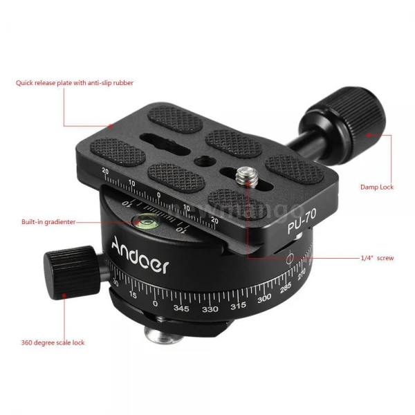 Universal 360° Panoramic Panning Camera Tripod Head Base